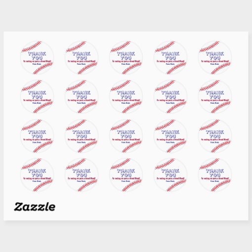 Baseball Party Stickers | Zazzle