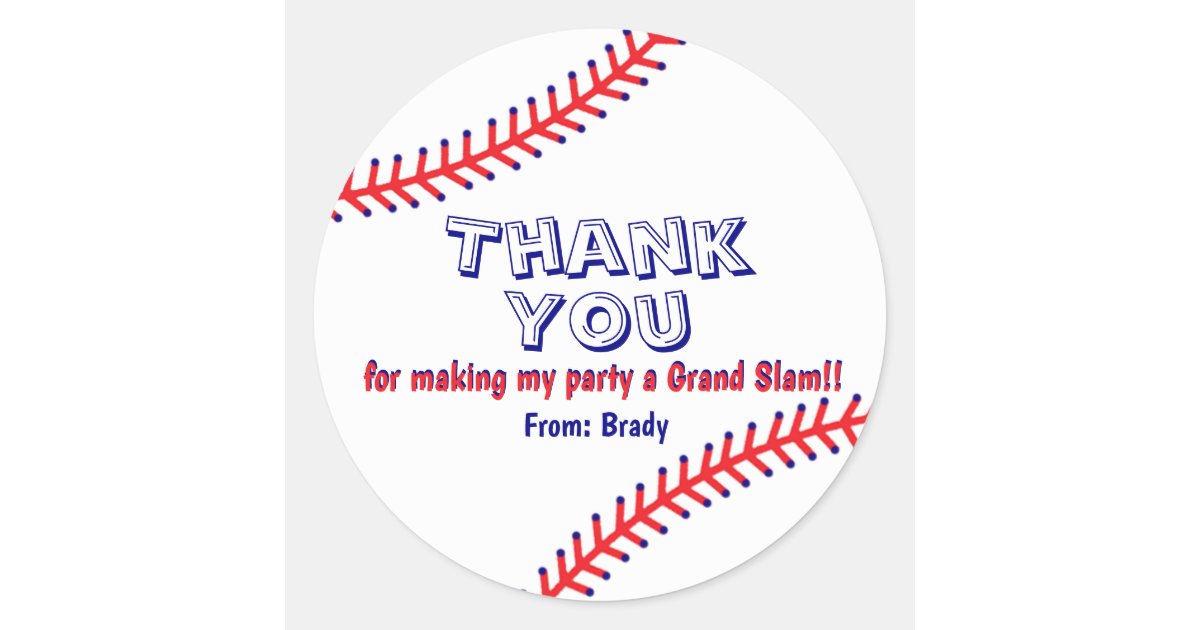 Baseball Party Stickers | Zazzle