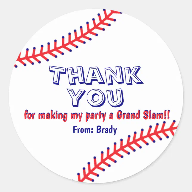 Baseball Party Stickers | Zazzle
