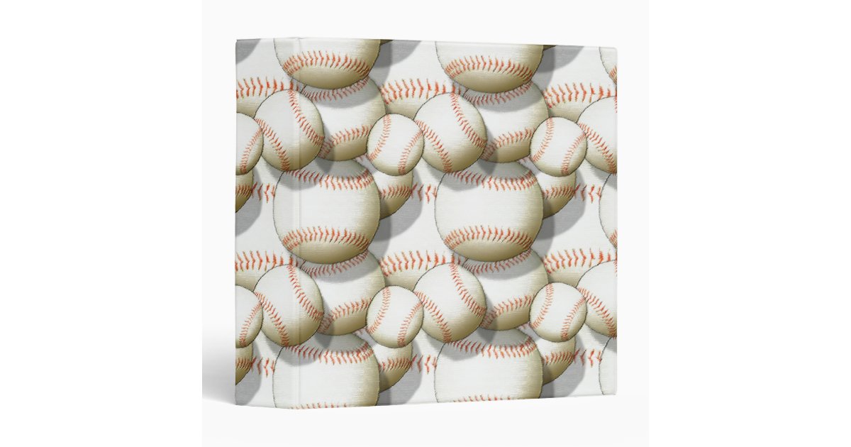 Baseball Pattern Notebook Binder | Zazzle