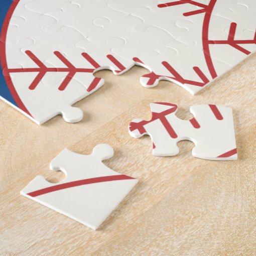 Baseball Pattern - Personalized Jigsaw Puzzle | Zazzle