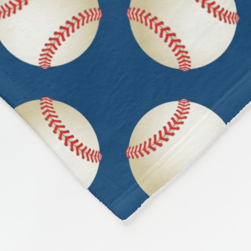 Baseball Pattern Royal Blue Sport Theme Fleece Blanket | Zazzle