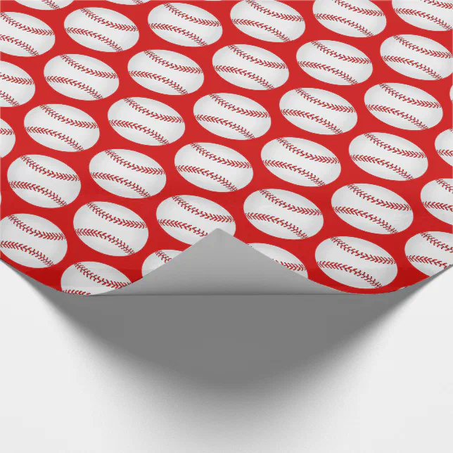 Baseball Pattern Wrapping Paper | Zazzle