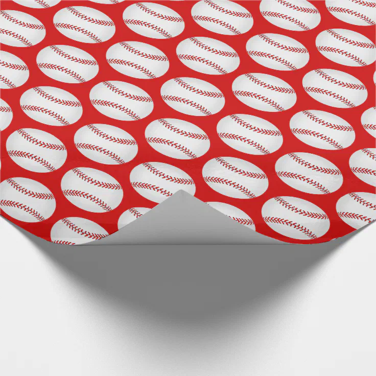 Baseball Pattern Wrapping Paper | Zazzle