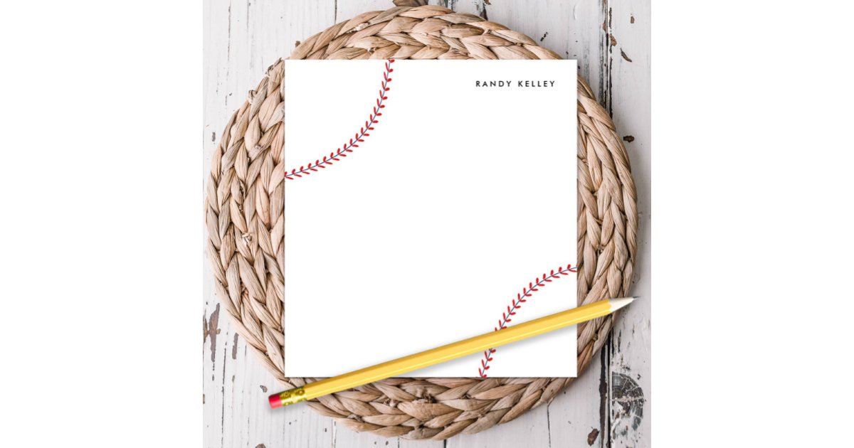Baseball Personalized Notepad | Zazzle
