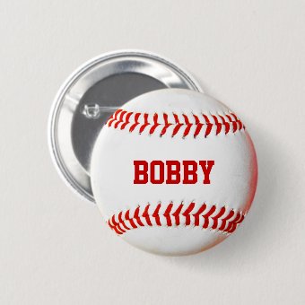 Baseball Personalized Pinback Button | Zazzle