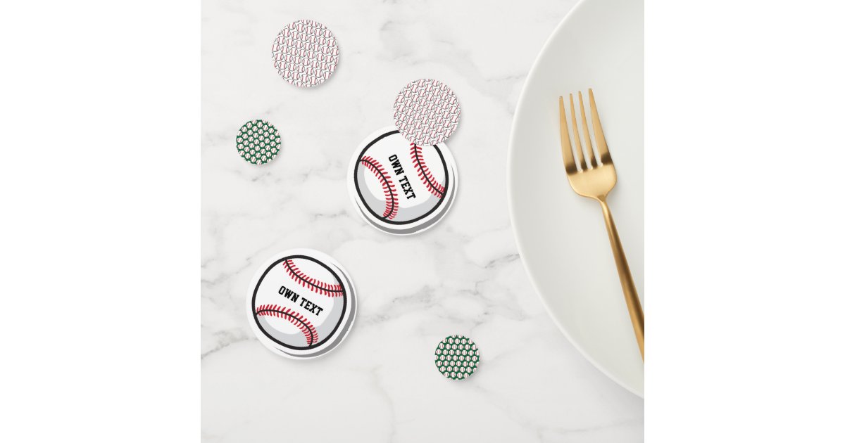 Baseball Personalized Table Confetti | Zazzle