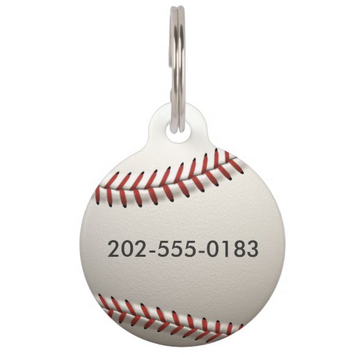 Baseball Pet Name Tag | Zazzle