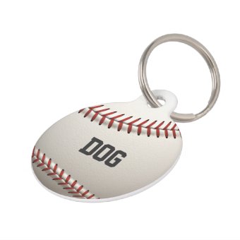 Baseball Pet Name Tag | Zazzle