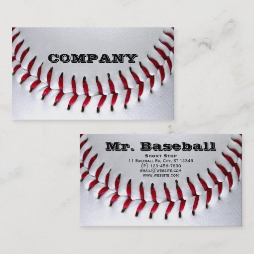 Baseball Photo Business Cards | Zazzle
