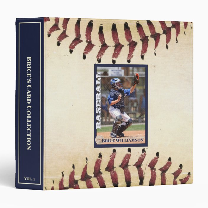 Baseball Photo Card Collector Album 3 Ring Binder | Zazzle.com