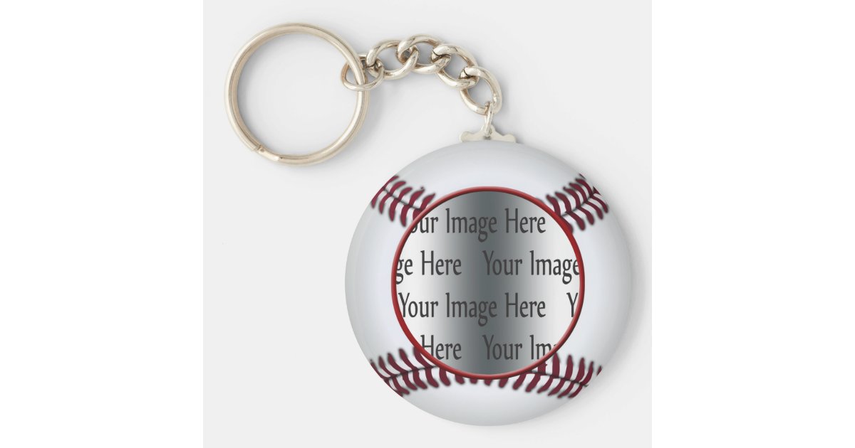 baseball photo keychain | Zazzle.com