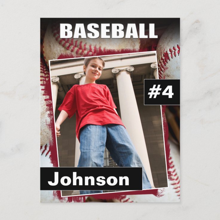 Baseball Photo Sports Trading Card | Zazzle