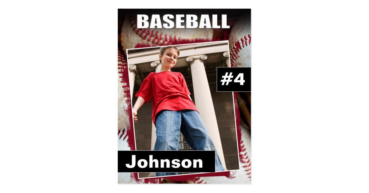 Baseball Photo Sports Trading Card | Zazzle.com