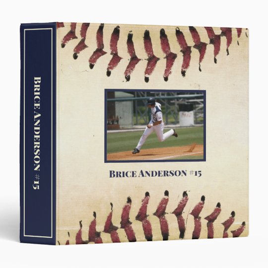Baseball Photos Rustic Memory Scrapbook 3 Ring Binder | Zazzle.com