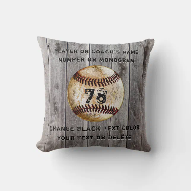 Baseball Pillow Personalized for Coach, Players | Zazzle