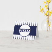 Baseball Pinstripes Thank You Note Card | Zazzle