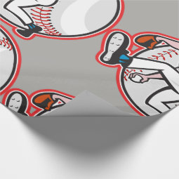 Baseball Pitcher Glossy Wrapping Paper | Zazzle