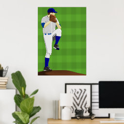 Baseball Pitcher Poster | Zazzle