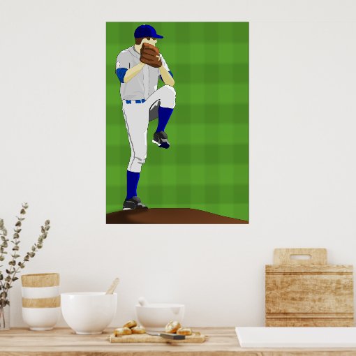 Baseball Pitcher Poster | Zazzle