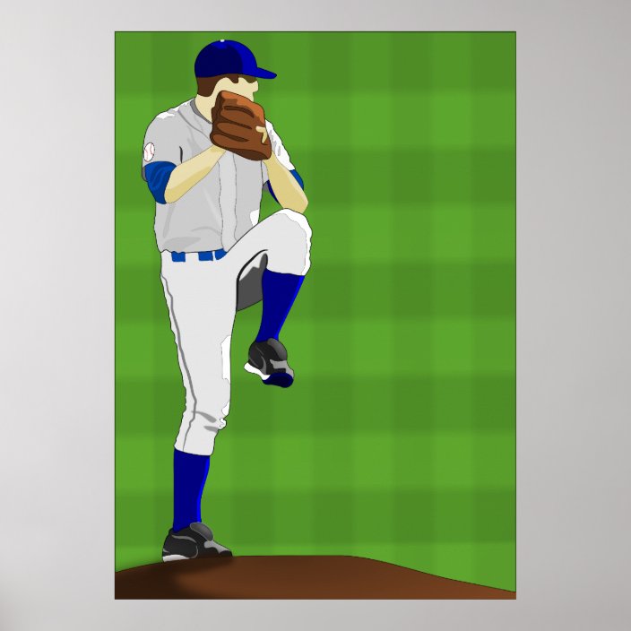 Baseball Pitcher Poster | Zazzle.com