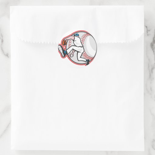 Baseball Pitcher Stickers | Zazzle