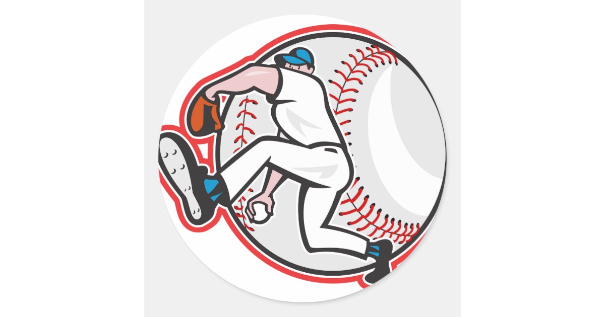 Baseball Pitcher Stickers | Zazzle