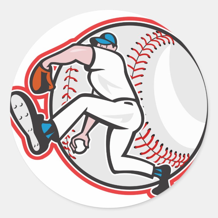 Baseball Pitcher Stickers | Zazzle
