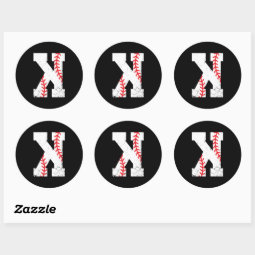 Baseball Pitcher Strikeout K Classic Round Sticker | Zazzle