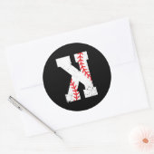 Baseball Pitcher Strikeout K Classic Round Sticker | Zazzle