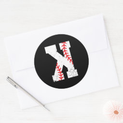 Baseball Pitcher Strikeout K Classic Round Sticker | Zazzle