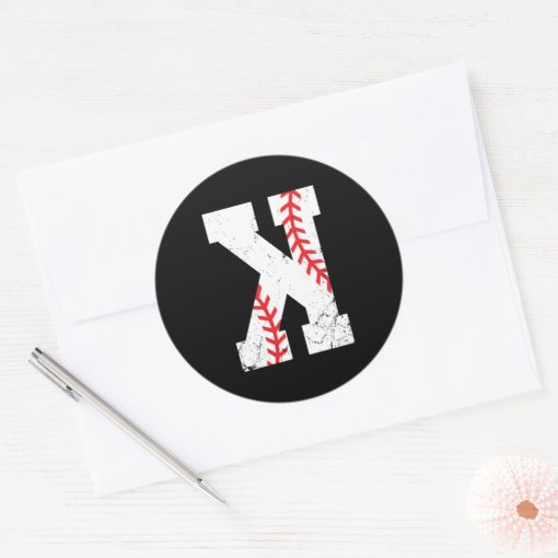 Baseball Pitcher Strikeout K Classic Round Sticker | Zazzle