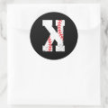 Baseball Pitcher Strikeout K Classic Round Sticker | Zazzle