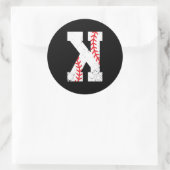 Baseball Pitcher Strikeout K Classic Round Sticker | Zazzle