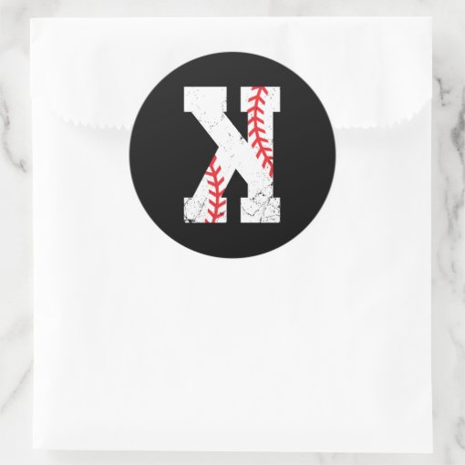 Baseball Pitcher Strikeout K Classic Round Sticker | Zazzle