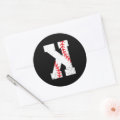 Baseball Pitcher Strikeout K Classic Round Sticker | Zazzle