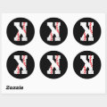 Baseball Pitcher Strikeout K Classic Round Sticker | Zazzle