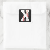 Baseball Pitcher Strikeout K Square Sticker | Zazzle