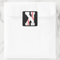 Baseball Pitcher Strikeout K Square Sticker | Zazzle
