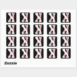 Baseball Pitcher Strikeout K Square Sticker | Zazzle