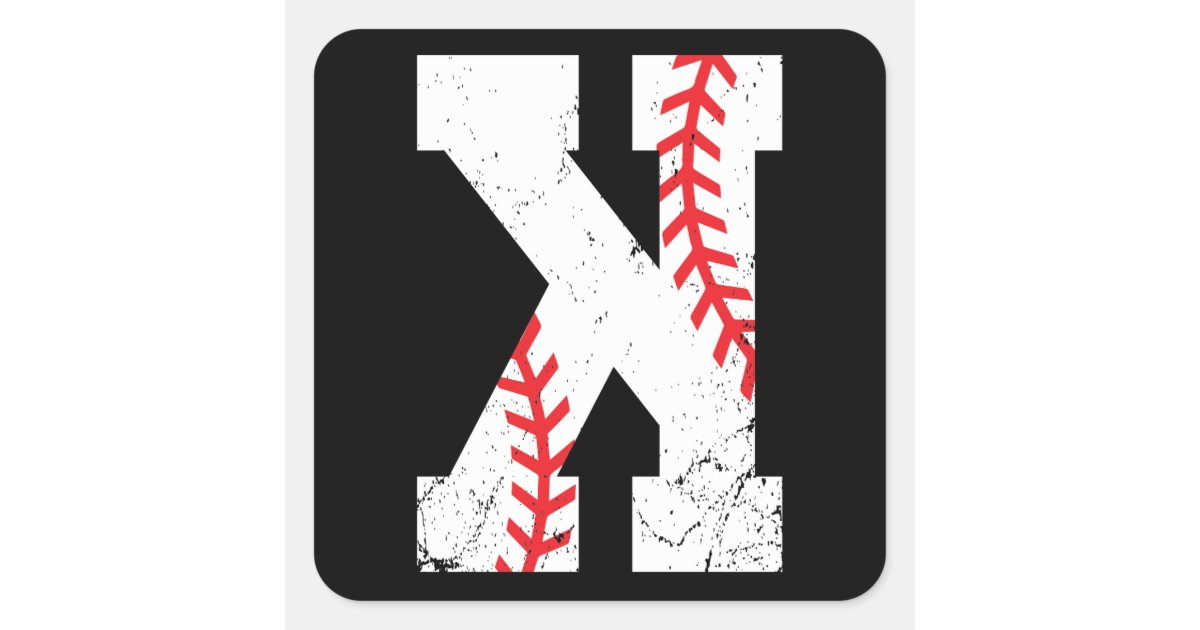 Baseball Pitcher Strikeout K Square Sticker | Zazzle
