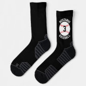 Baseball Player Custom Team Name and Number Sports Socks | Zazzle