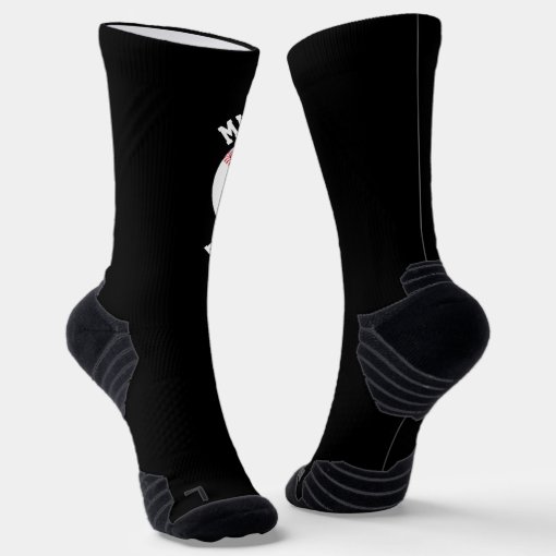 Baseball Player Custom Team Name and Number Sports Socks | Zazzle