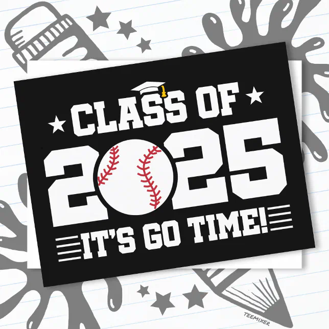 Baseball Player Graduation Class of 2025 Senior Postcard | Zazzle