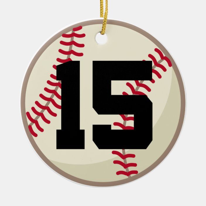 Baseball Player Number 15 Ornament | Zazzle.com