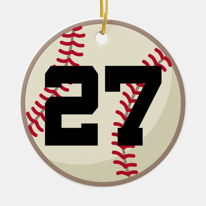 Baseball Player Number 27 Ornament | Zazzle.com