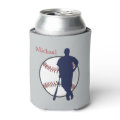 Baseball Player Personalized Can Cooler | Zazzle