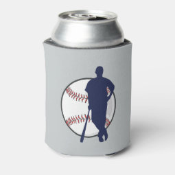 Baseball Player Personalized Can Cooler | Zazzle