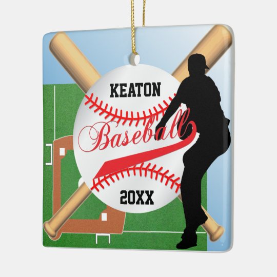Baseball ⚾ Player (Pitcher) Ceramic Ornament | Zazzle.com