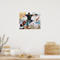 Baseball player safe at home plate poster | Zazzle